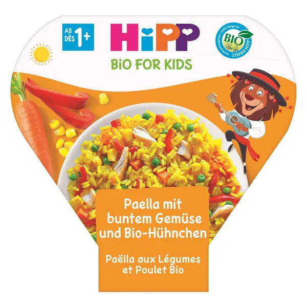 Paella Hipp ar jauktiem dārz., vistu BIO 250g - Lēta Pārtika